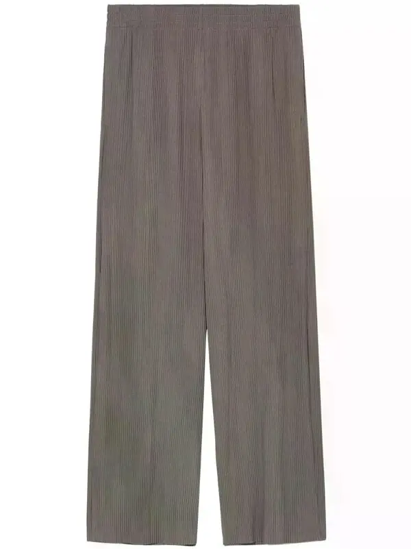B+AB Ribbed Wide-leg Trousers - Grey