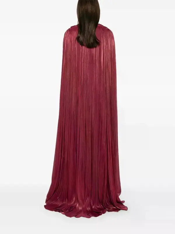 ANA RADU Pleated Gown With Cape Effect