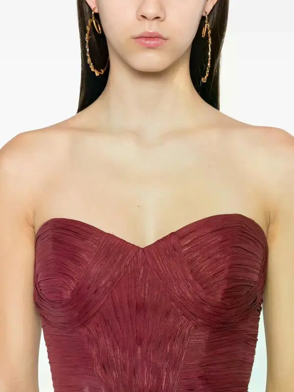 ANA RADU Pleated Gown With Cape Effect