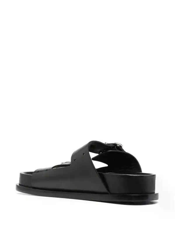 JIL SANDER Buckle-fastening Flat Sandals - Black