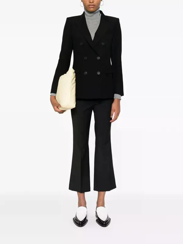 DRHOPE Tailored Flared Wool Blend Trousers