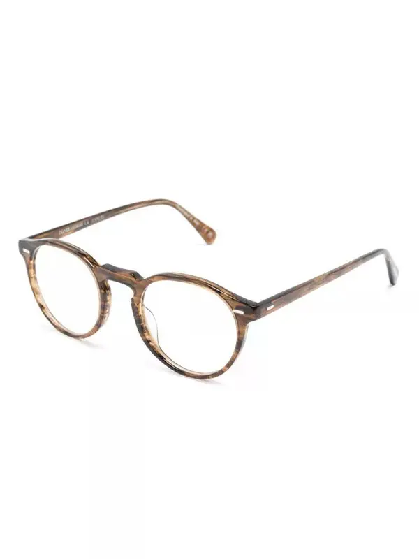 Oliver Spencer Patterned Round-frame Eyeglasses