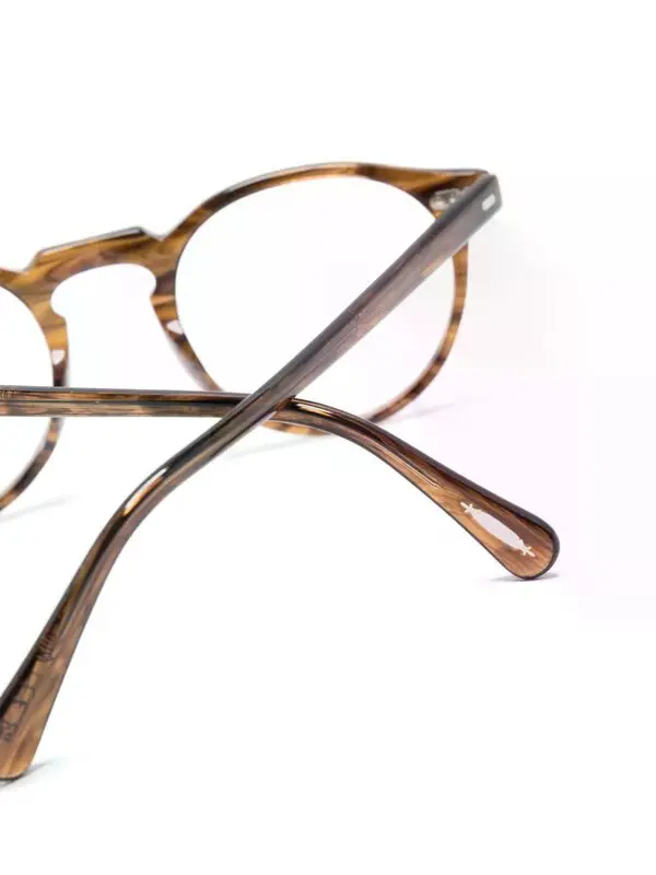 Oliver Spencer Patterned Round-frame Eyeglasses