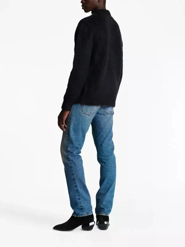 Balmain Brushed Finish Logo Print Jumper