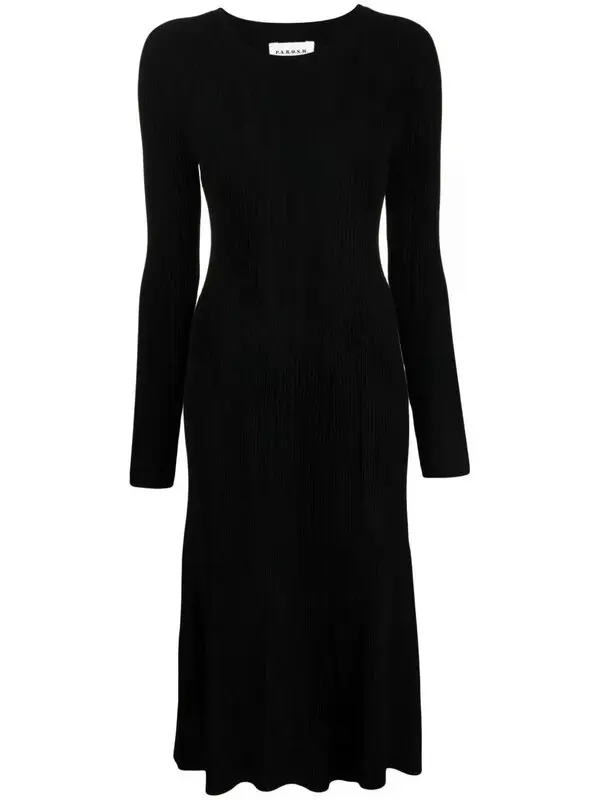 P.a.r.o.s.h Ribbed Knit Midi Dress