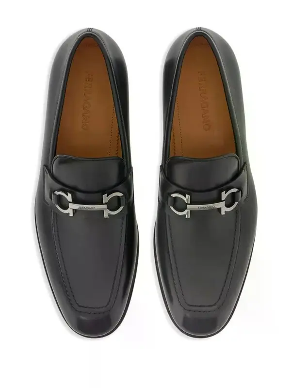 FERRAGAMO Gancini Horsebit Leather Loafers