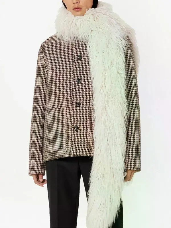AMI Paris Houndstooth Pattern Single-breasted Jacket