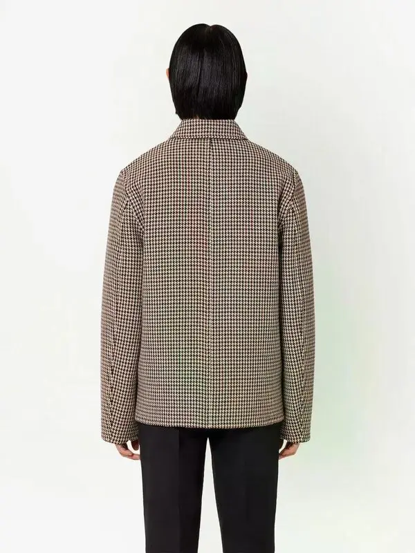 AMI Paris Houndstooth Pattern Single-breasted Jacket