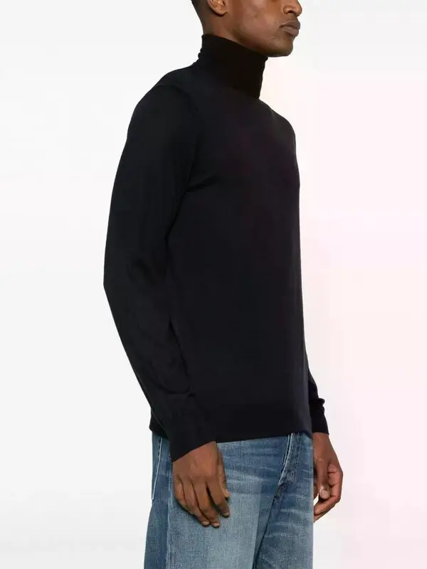 ERALDO Cashmere-blend Roll-neck Jumper - Blue