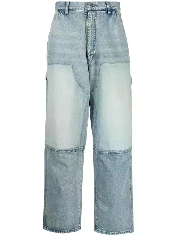 AMBUSH Panelled Wide-leg Jeans - Blue