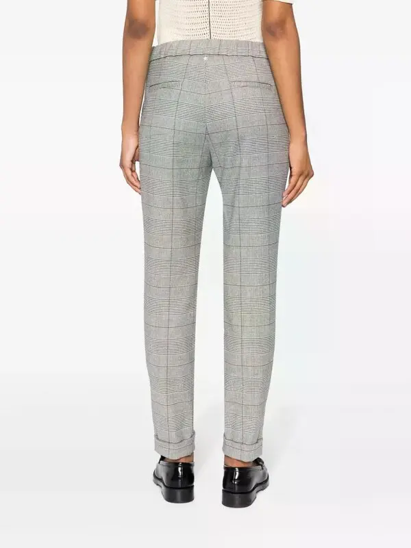 Lorena Antoniazzi Plaid Check Pattern Tapered-leg Trousers - Grey