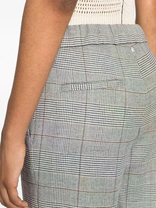 Lorena Antoniazzi Plaid Check Pattern Tapered-leg Trousers - Grey