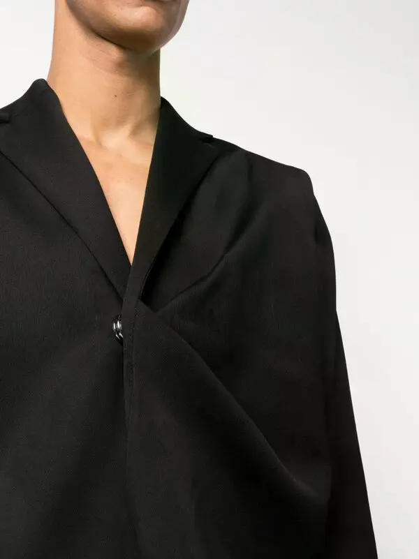 BIANCA SAUNDERS Gathered Single-breasted Blazer