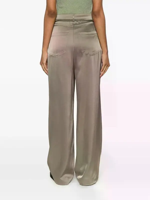 Nanushka Sato Satin-finish Palazzo Pants