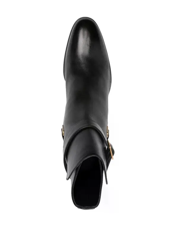 Saint Laurent Dorian Buckled Biker Boots