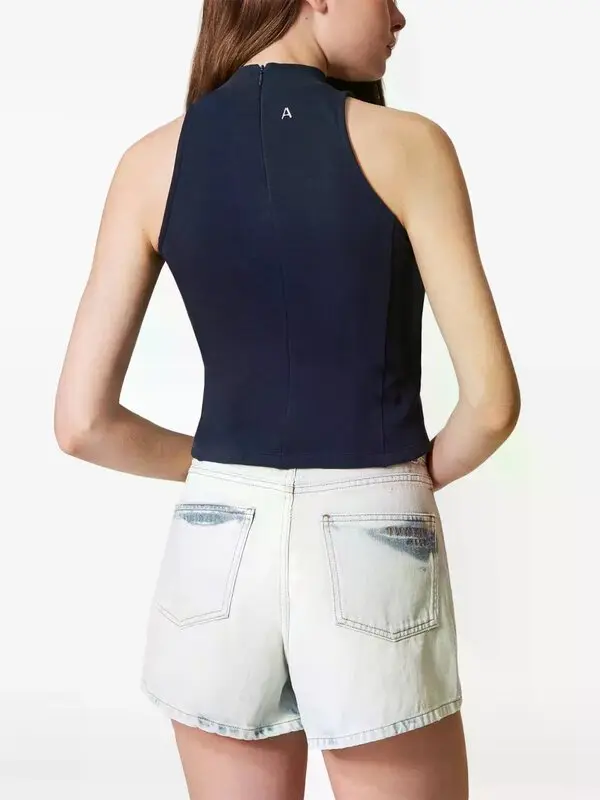 TWINSET Super Bleached Denim Shorts