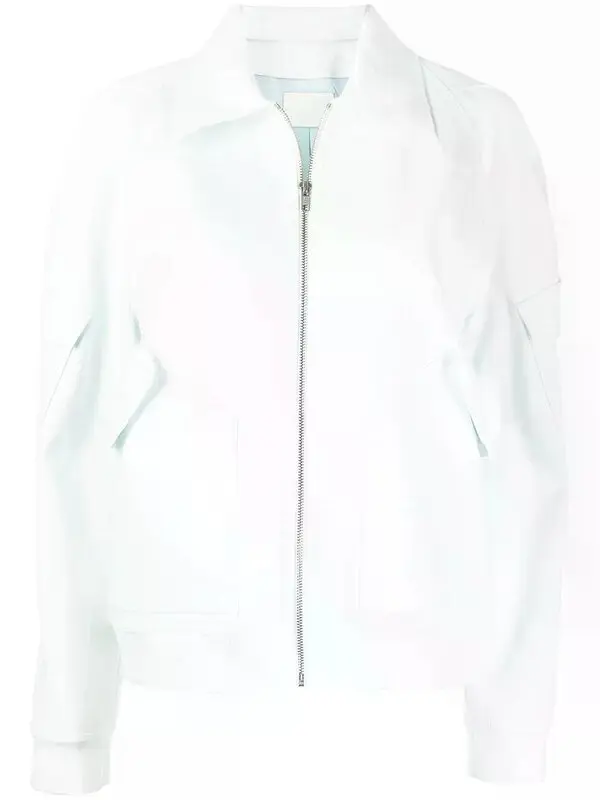 DION LEE Zip-up Fitted Bomber Jacket - Blue