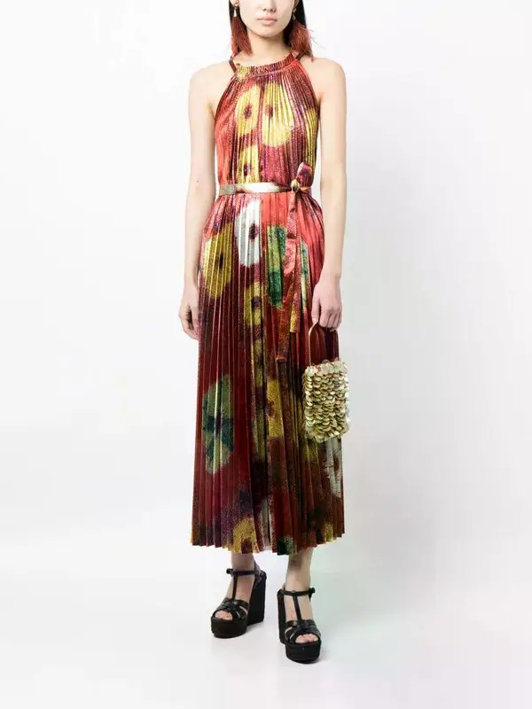 Ulla Johnson Amiko Pleated Floral-print Midi Dress