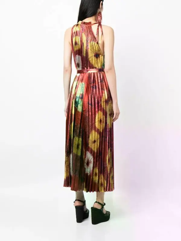 Ulla Johnson Amiko Pleated Floral-print Midi Dress