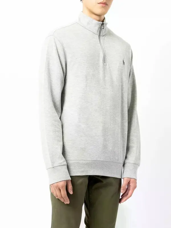Polo Ralph Lauren Embroidered Logo Half-zip Sweatshirt - Grey