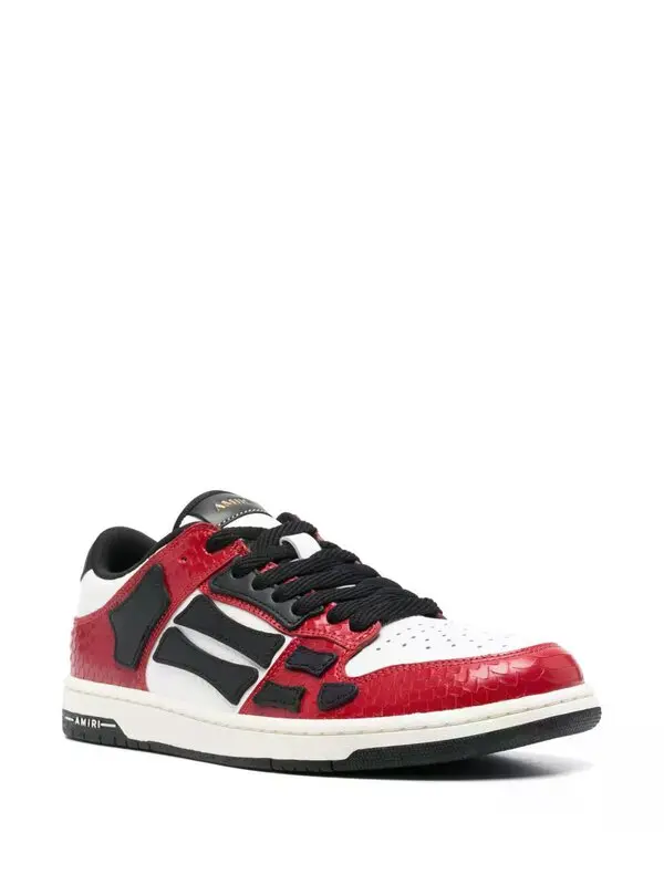 Amiri Snake Skel Lace-up Sneakers - Red