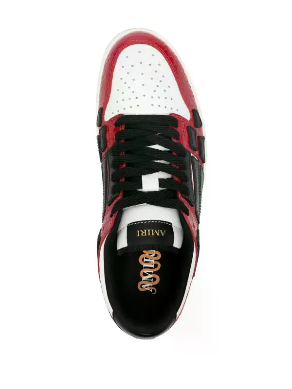 Amiri Snake Skel Lace-up Sneakers - Red