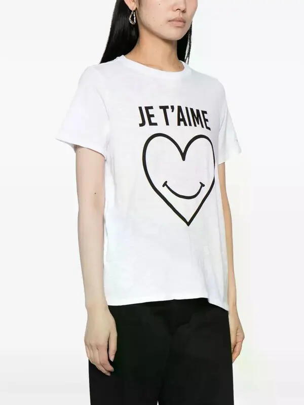 Cinq À Sept Je T'aime" Heart Print T-shirt