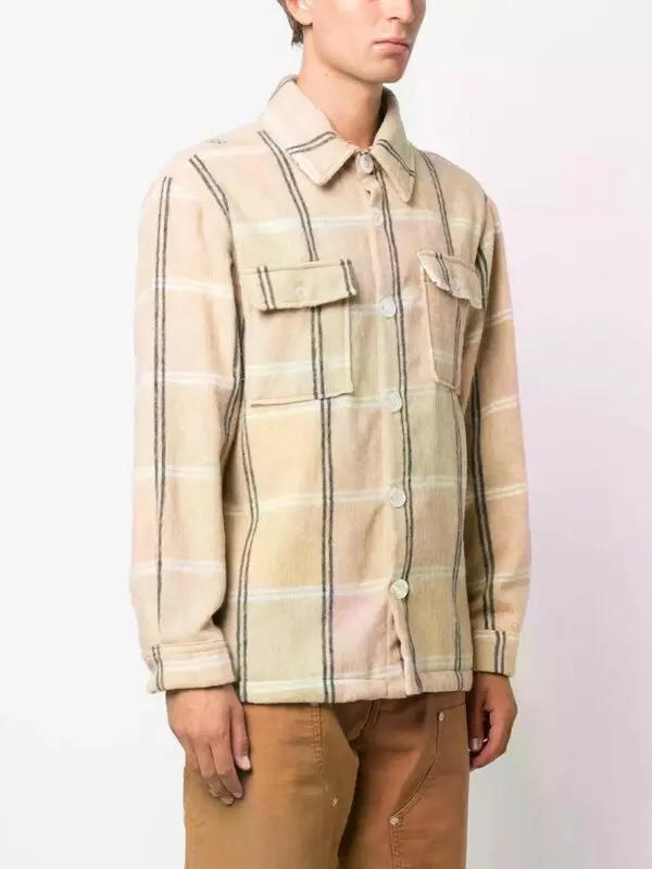 FAMILY FIRST Jersey-fleece Check-plaid Shirt
