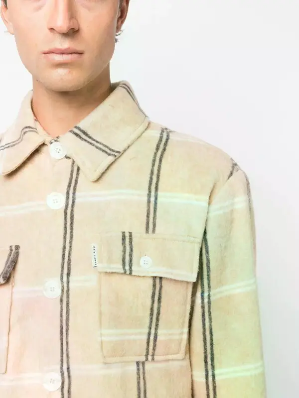 FAMILY FIRST Jersey-fleece Check-plaid Shirt