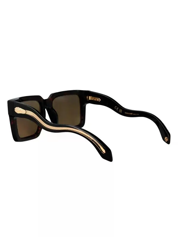 Roberto Cavalli Square Frame Sunglasses With Tortoiseshell Effect