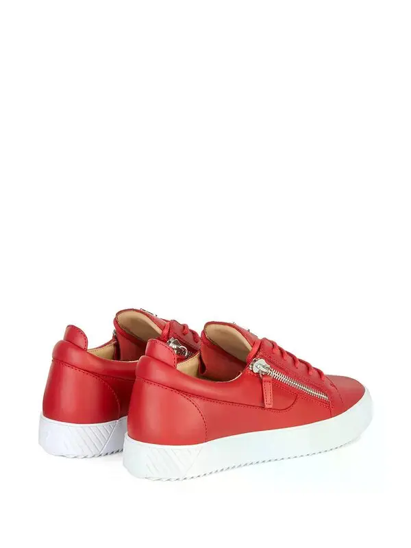 GIUSEPPE ZANOTTI Frankie Double-zip Low-top Sneakers - Red