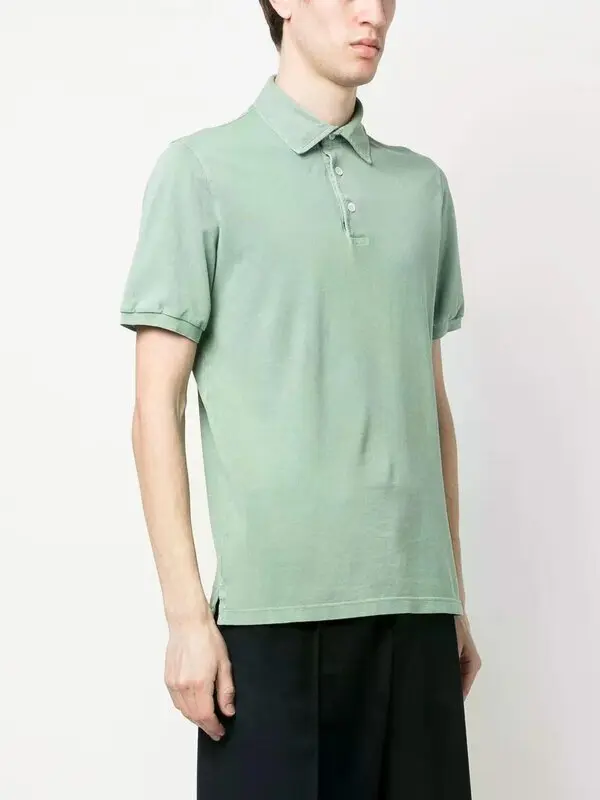 Fedeli Jersey Short-sleeved Polo Top - Green
