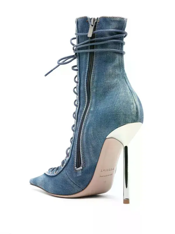 LE SILLA Colette 120mm Denim Ankle Boots
