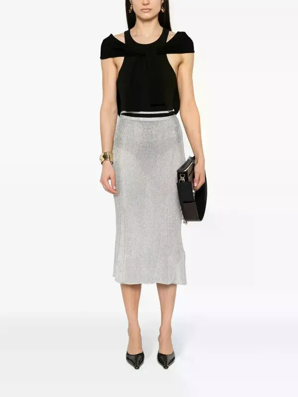 Jacquemus Brilho Lurex Midi Skirt