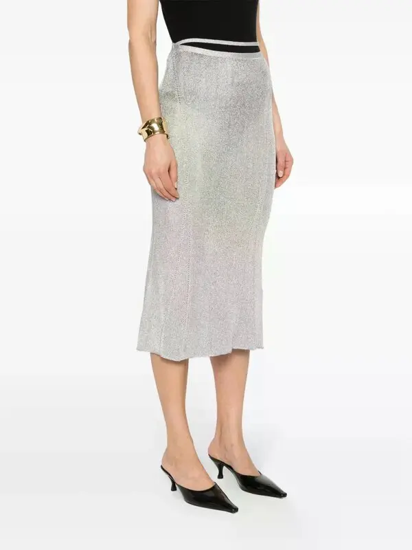 Jacquemus Brilho Lurex Midi Skirt