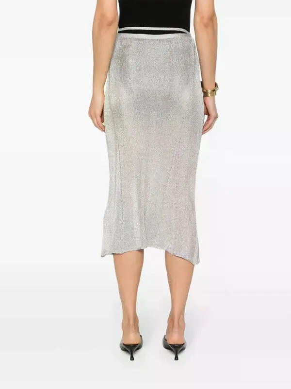 Jacquemus Brilho Lurex Midi Skirt