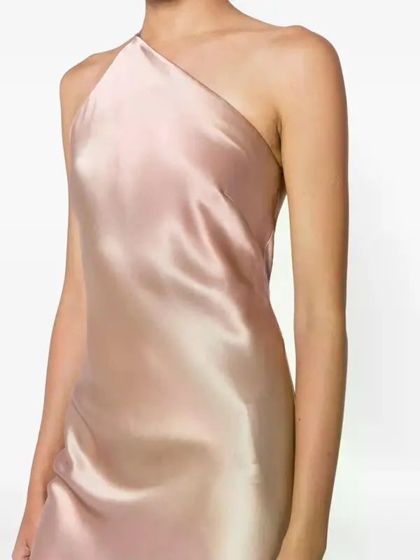 Michelle Mason One-shoulder Bias Silk Gown