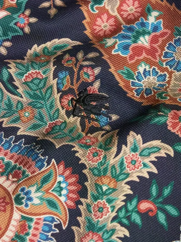 Etro Floral Paisley Print Polo Shirt
