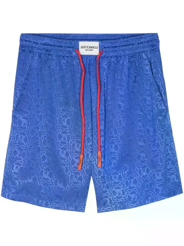 Just Cavalli Jacquard Logo Track Shorts