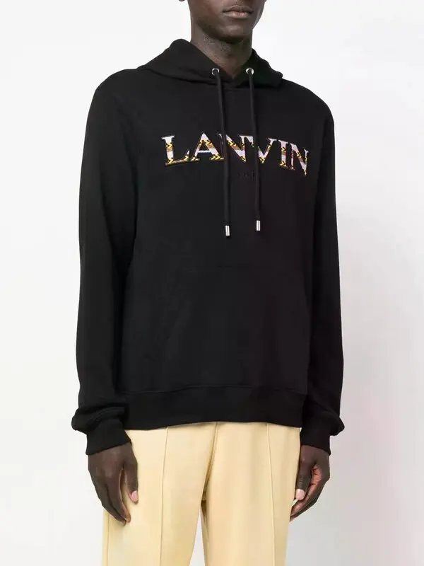 LANVIN Embroidered Logo Hoodie
