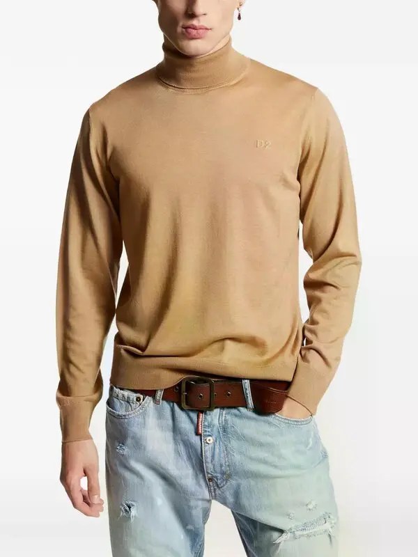 Dsquared2 Embroidered Logo Ribbed Jumper