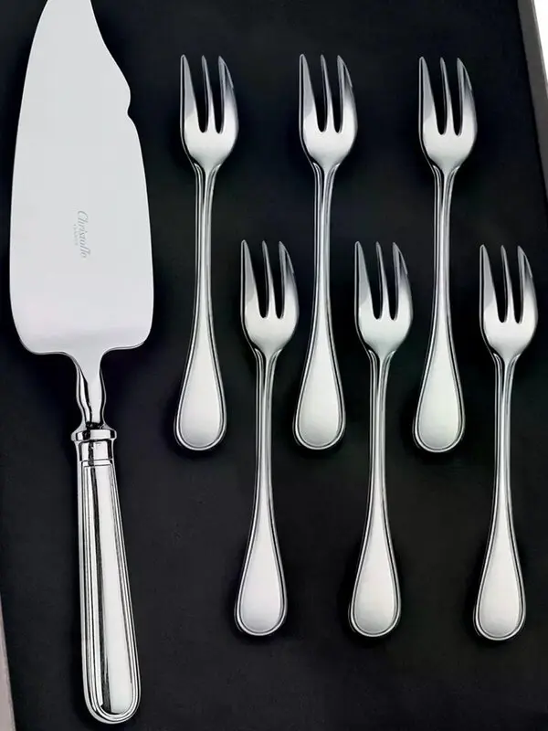 Christofle Albi Dessert Forks And Cake Server Set