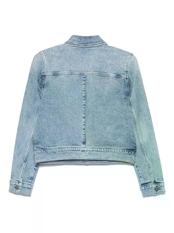 Dkny Rhinestud Logo Denim Jacket