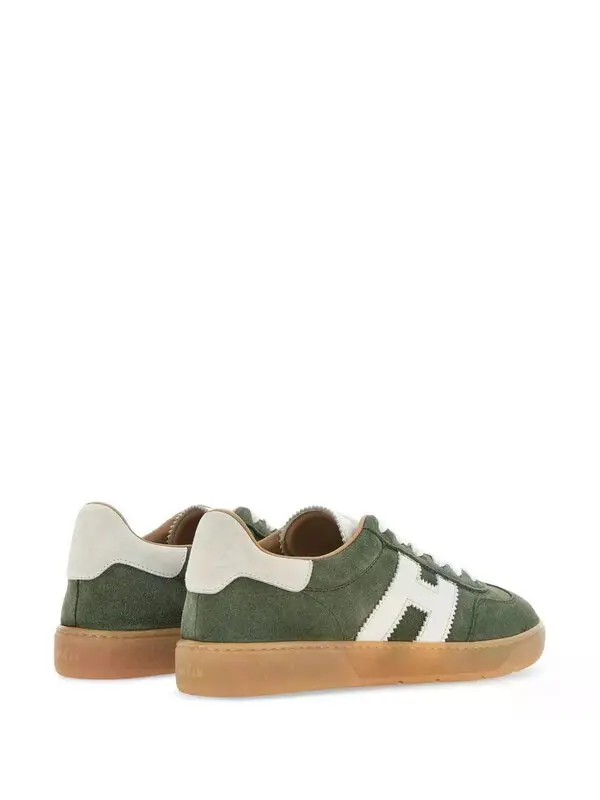 Hogan Paneled Calf Suede Sneakers - Green