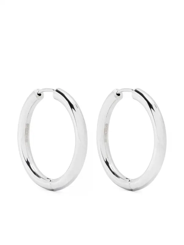 Adina Reyter Tube Hoop Earrings - Silver