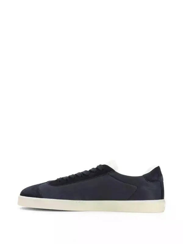 Prada Suede And Nylon Lace-up Sneakers - Blue