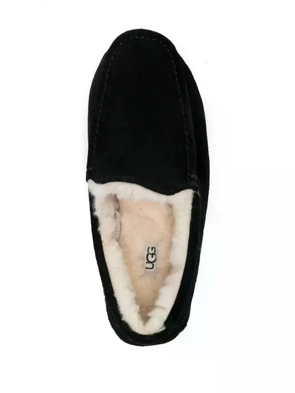 UGG Ascot Matte Suede Slippers - Black