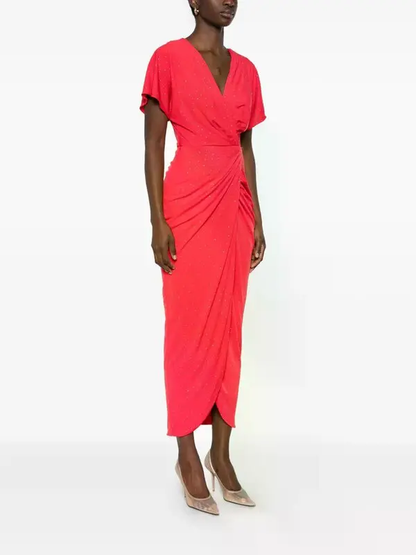 NISSA Crystal Embellished Maxi Dress