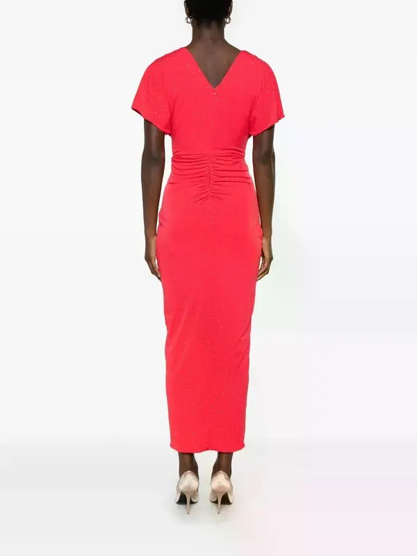 NISSA Crystal Embellished Maxi Dress