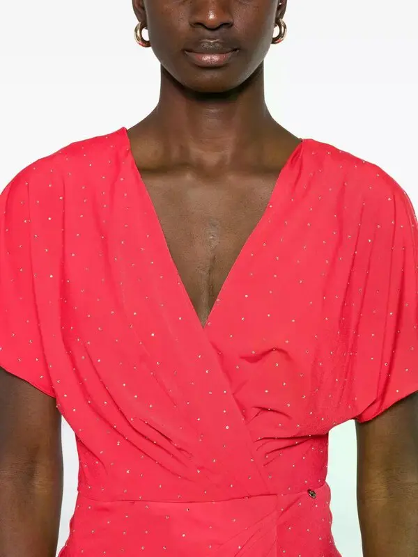 NISSA Crystal Embellished Maxi Dress